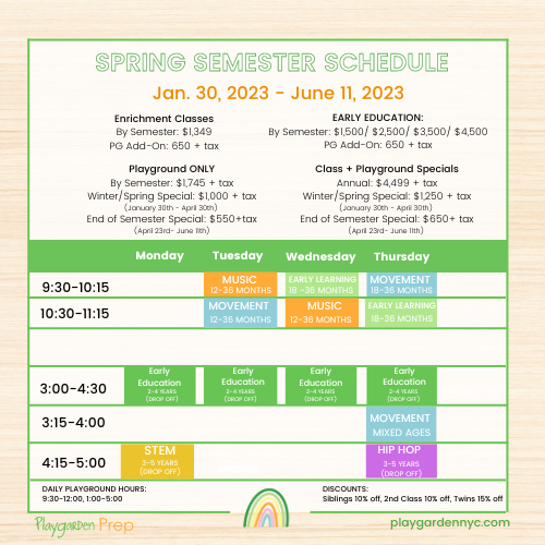 Enrichment Center, Preschool Tribeca, Tribeca Prep - Playgarden Prep